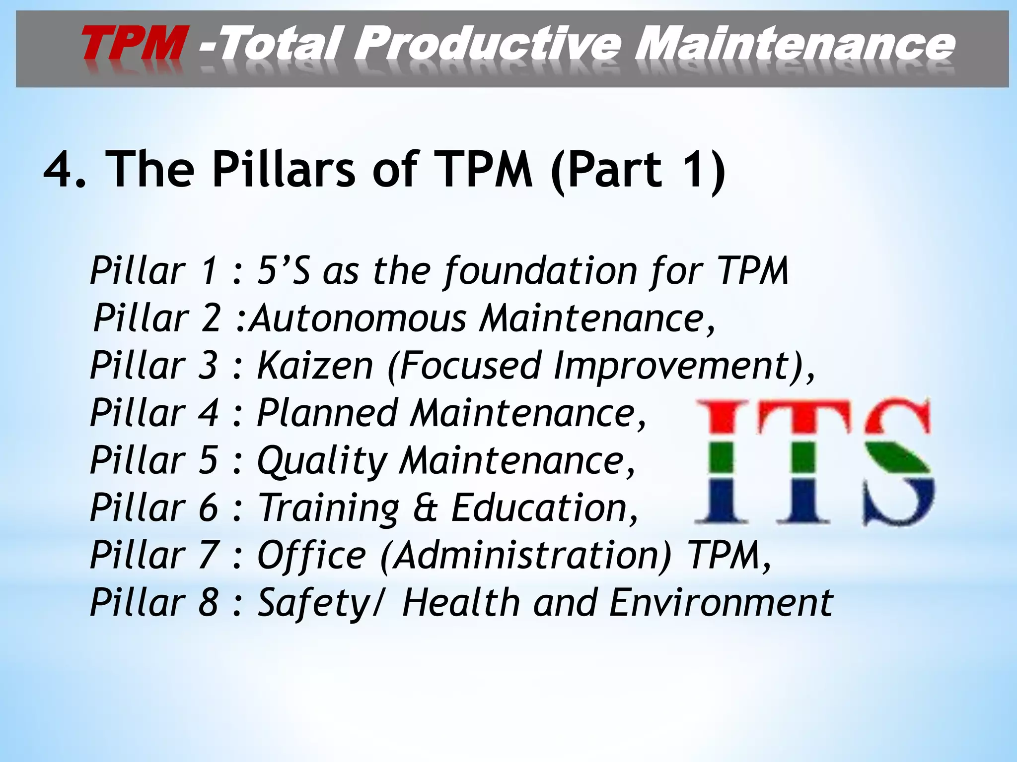 TPM Total Productive Maintenance Workshop for Quarry Plant (1) 09Oct16 | PPTX