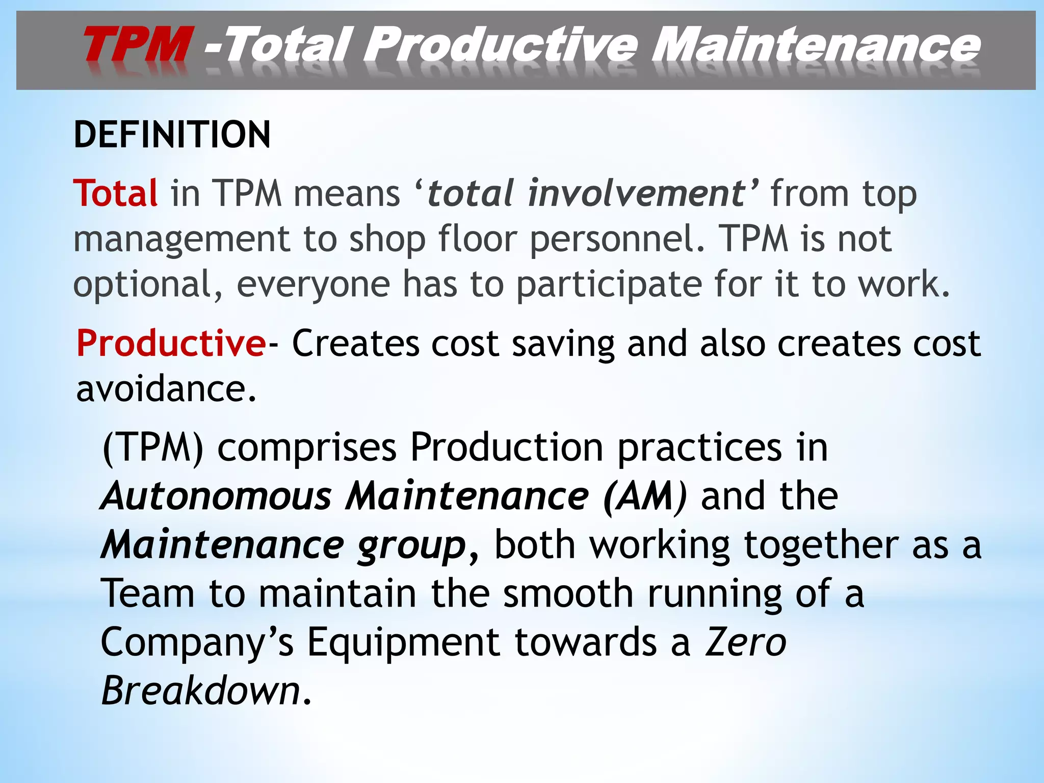 TPM Total Productive Maintenance Workshop for Quarry Plant (1) 09Oct16 ...