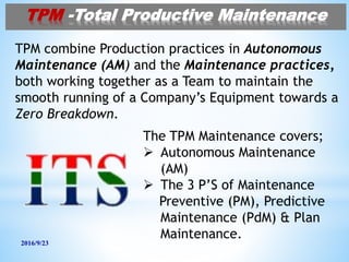 TPM Total Productive Maintenance Workshop for Quarry Plant (1) 09Oct16 ...
