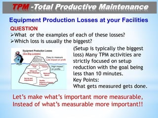 TPM Total Productive Maintenance Workshop for Quarry Plant (1) 09Oct16 ...