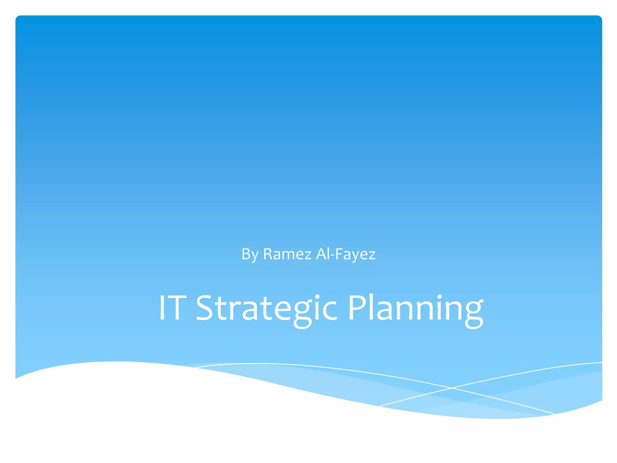 IT strategic planning session | PPTX
