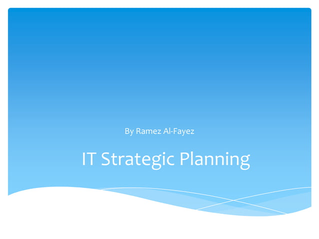 IT strategic planning session | PPTX