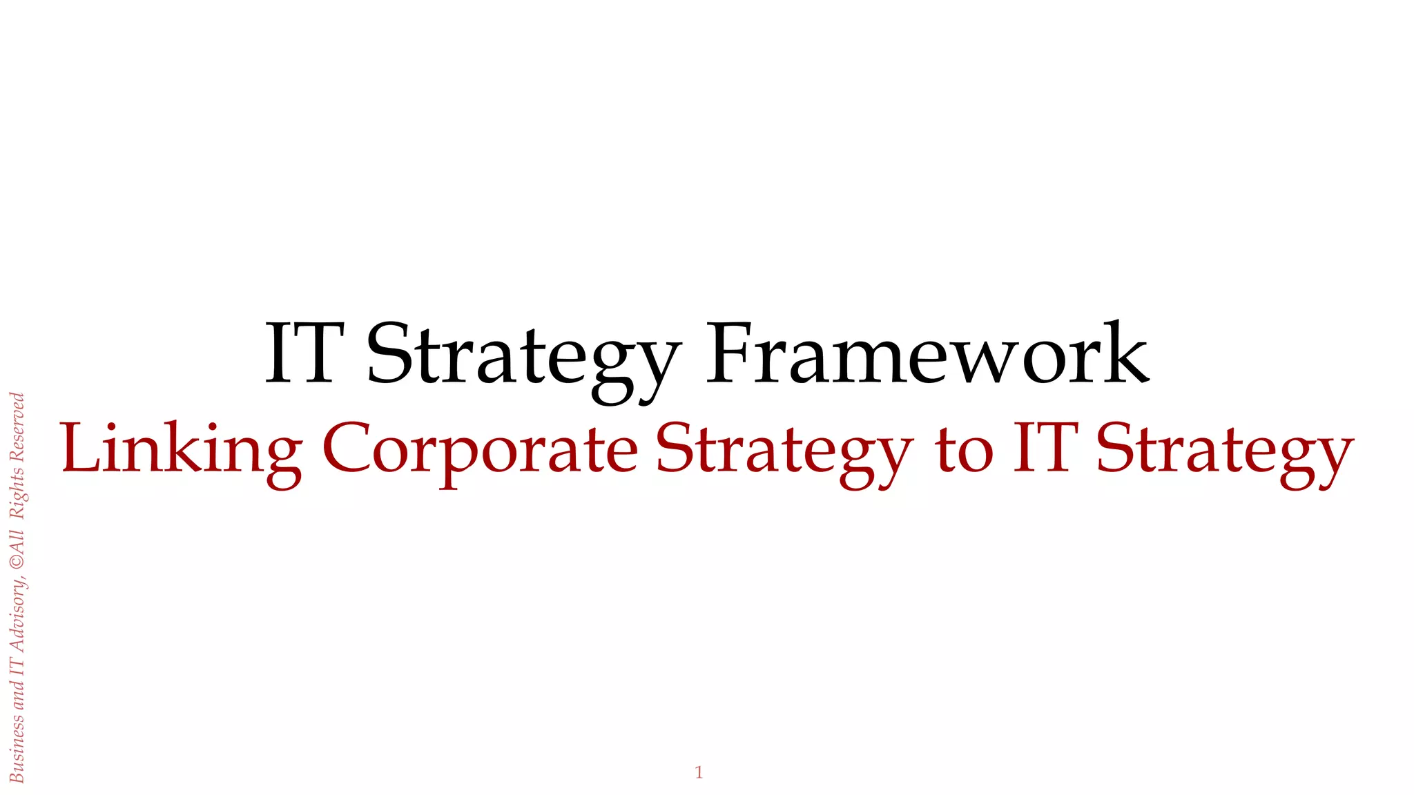 IT Strategy Framework | PDF