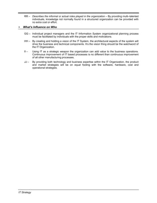 IT Strategy Sample | PDF