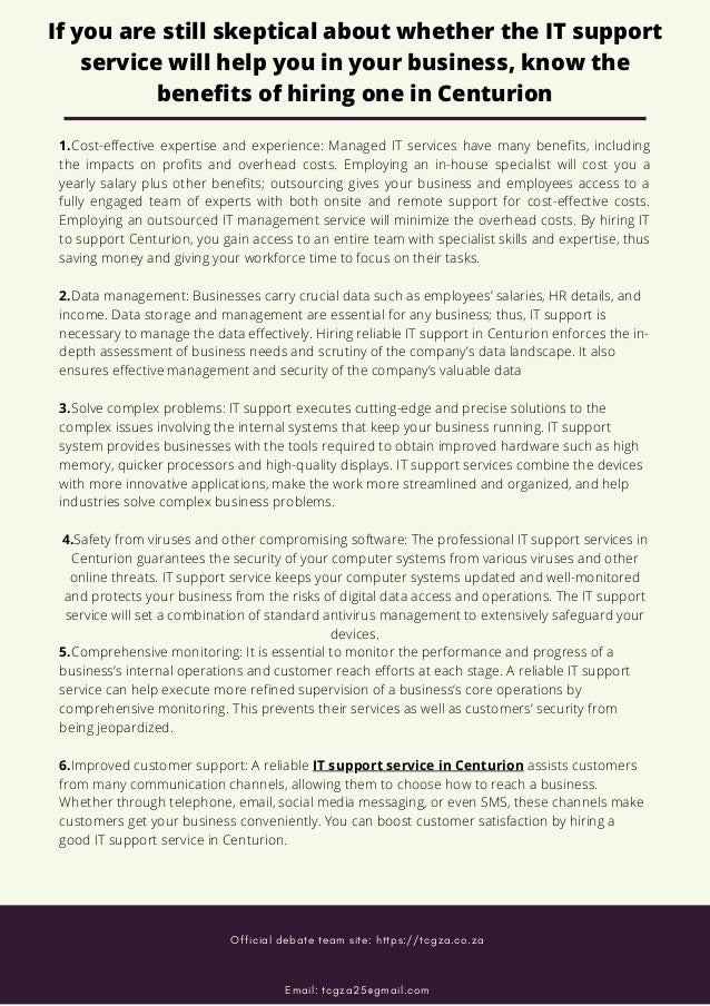 IT Support services have many Benefits | PDF