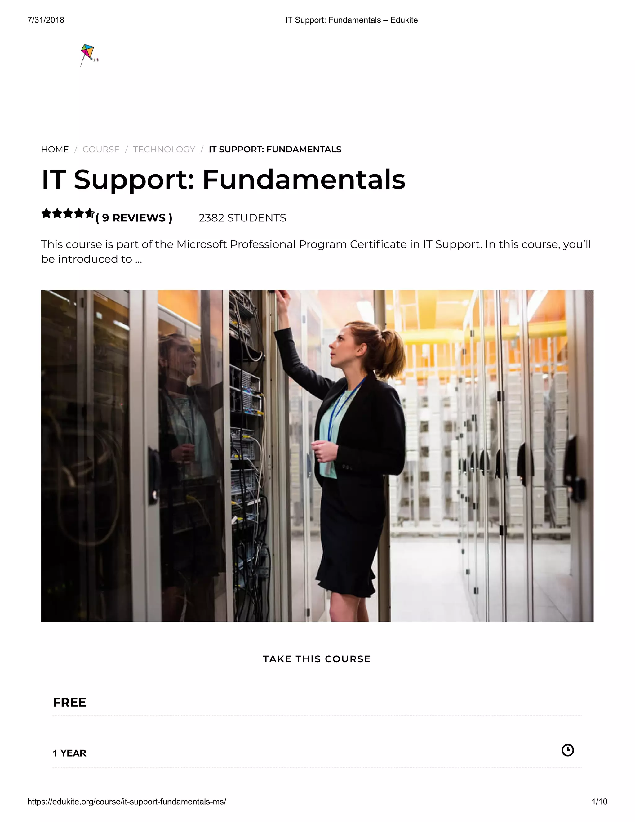 IT Support Fundamentals – Edu Kite | PDF