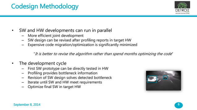 Optimization Of Computer Vision Algorithms In Codesign Methodologies Ppt