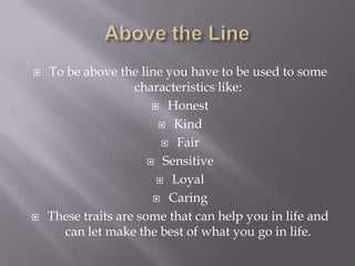 Above and Below the line | PPT