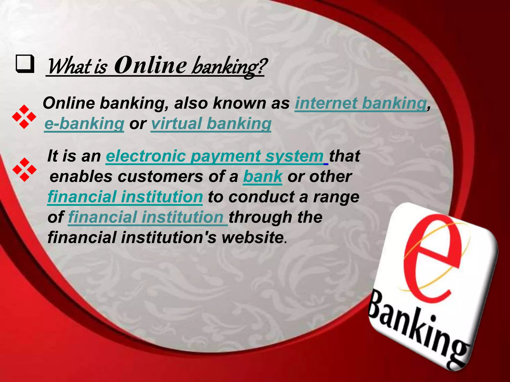 online banking | PPT