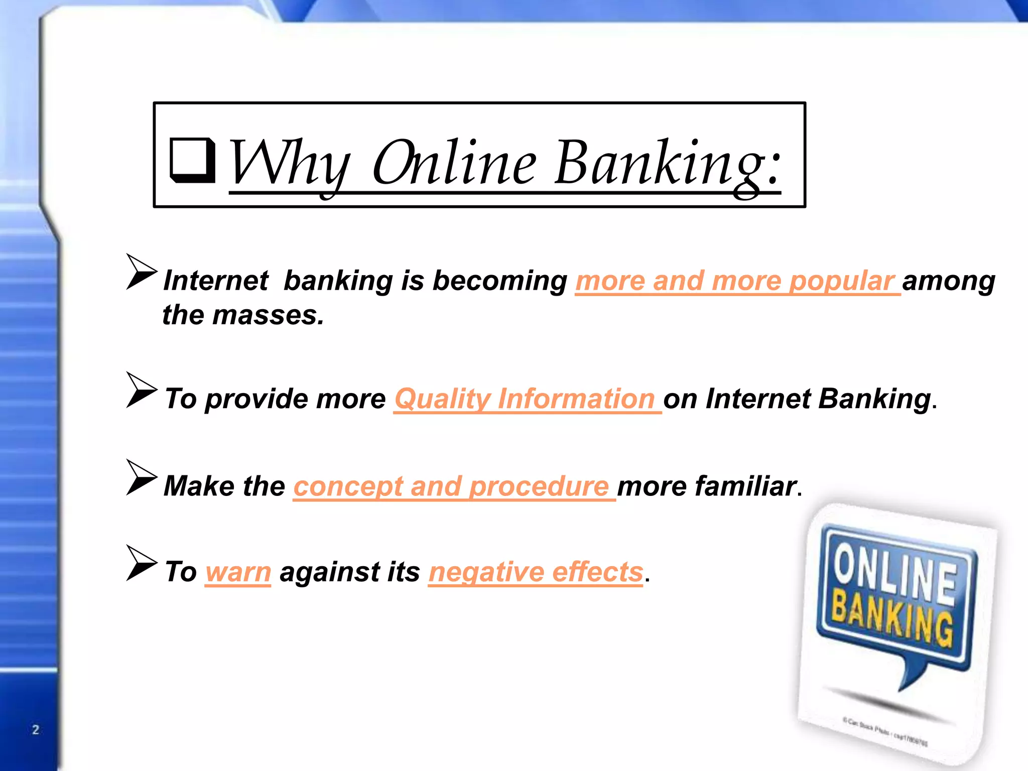 online banking | PPT