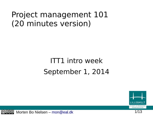Itt1 intro project management | PDF | Law