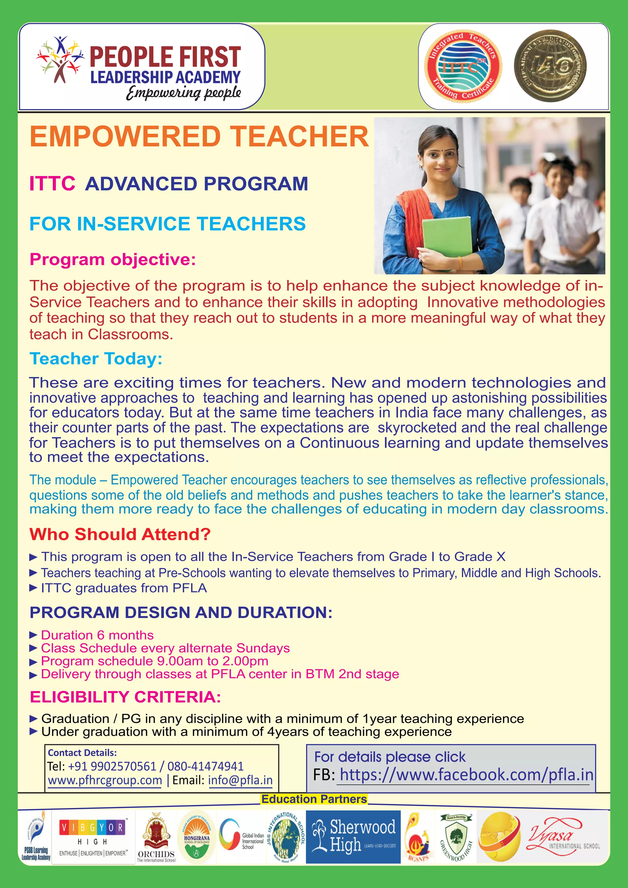 Empowered Teacher_Advanced Certification Program by PFLA | PDF
