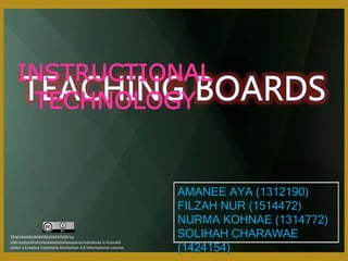 IT TEACHING BOARD(amanee,fil,nurma,solihah) | PPTX | Education