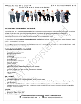 It technical recruiter training | PDF | Human Resources | Business