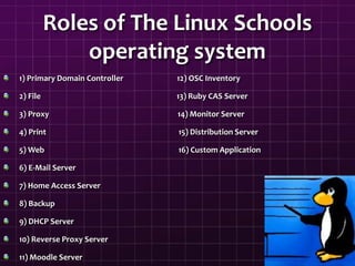 using linux in schools | PPTX | Operating Systems | Computer Software and Applications