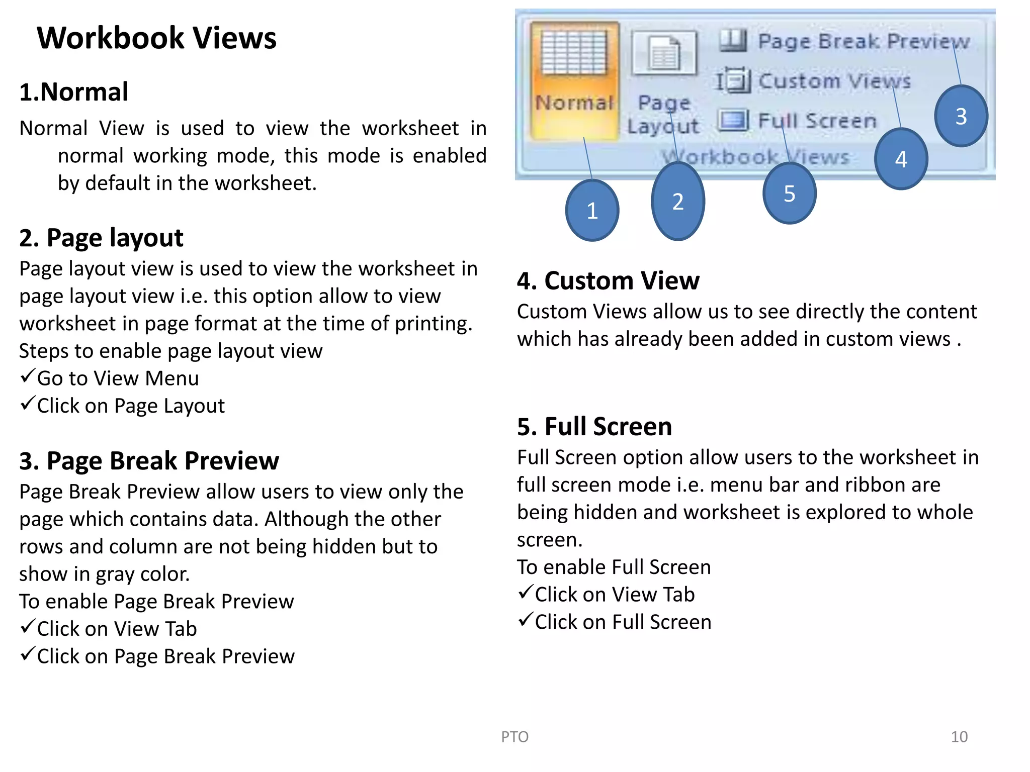Excel review and view tab | PPTX