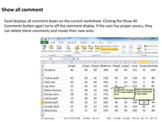 Excel review and view tab | PPTX