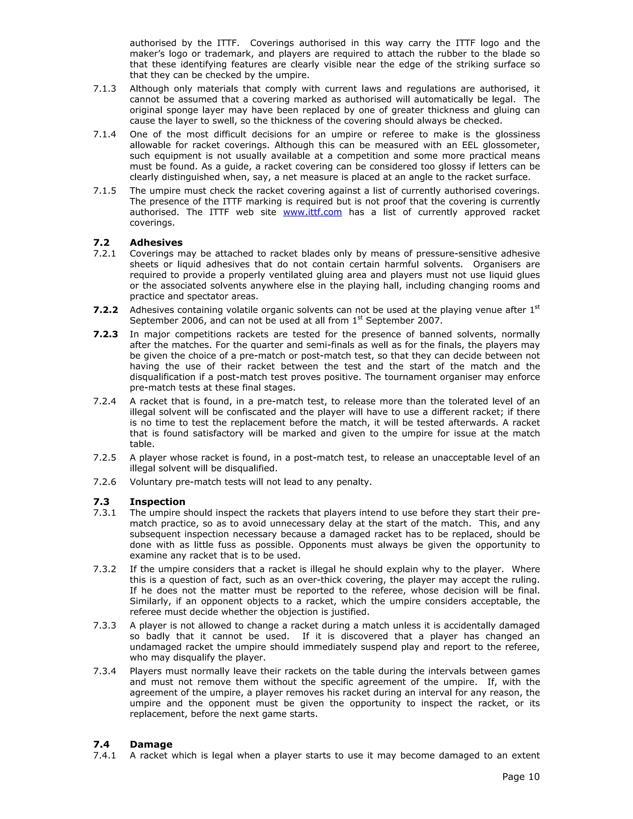Ittf hand signals 2005 | PDF