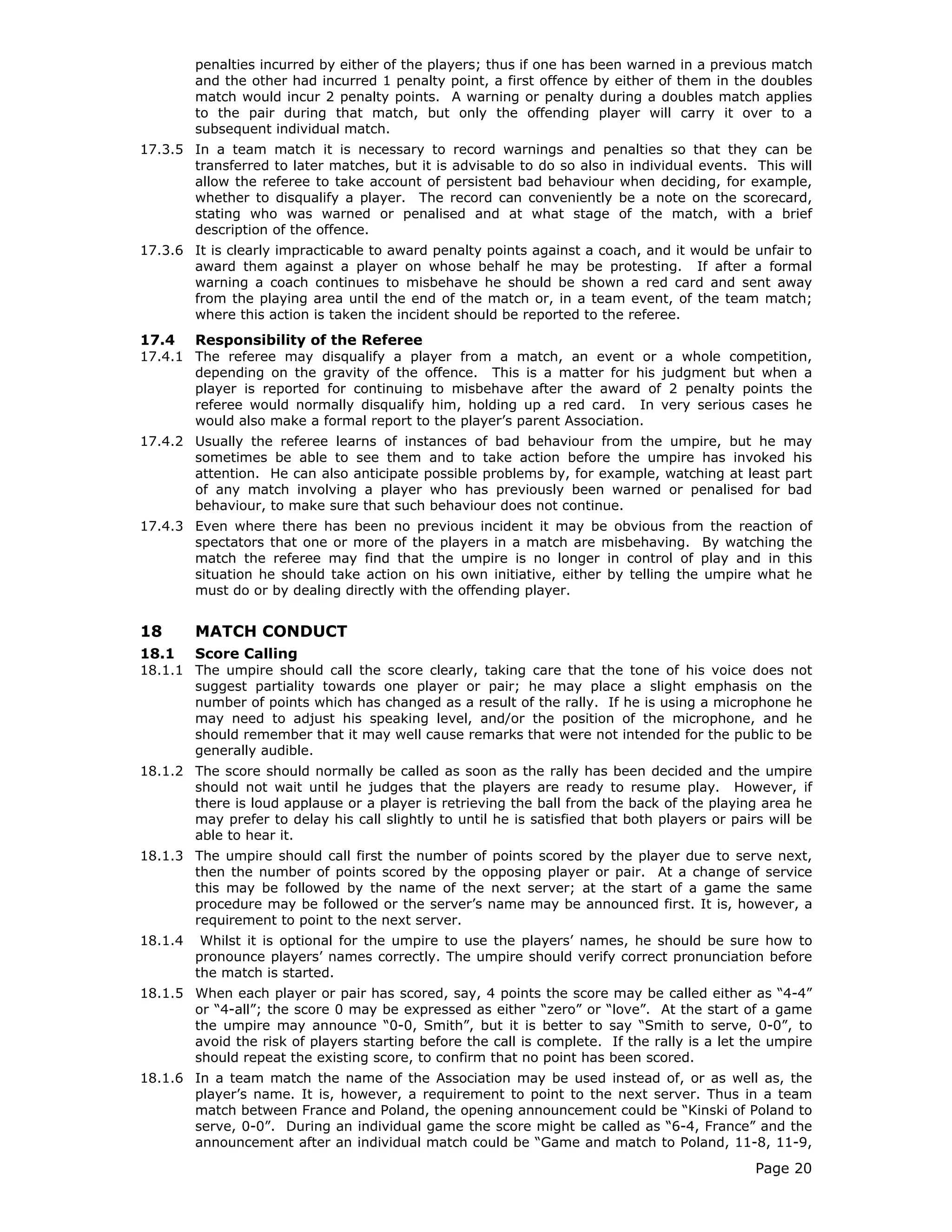 Ittf hand signals 2005 | PDF
