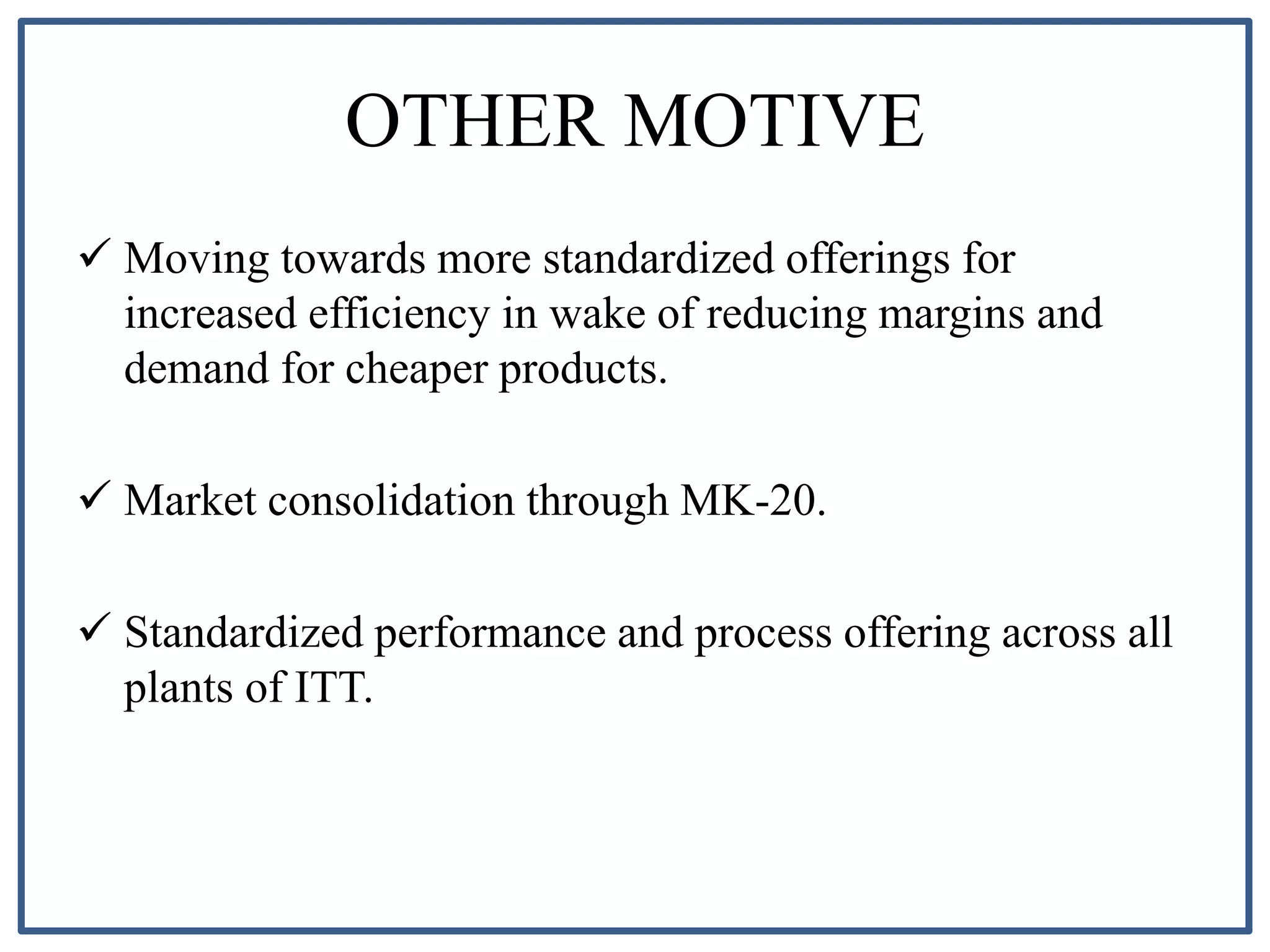 Itt global manufacturing strategy os | PPTX