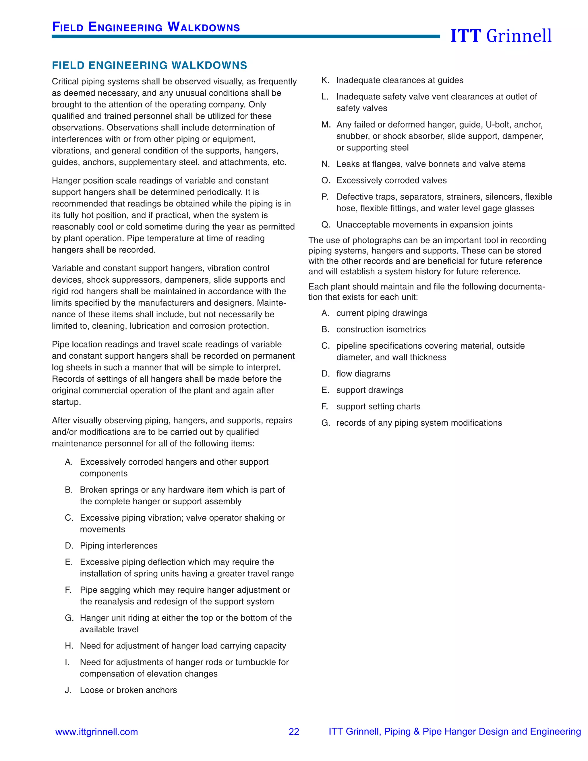 Itt grinnell pipe hanger design & engineering 2008 | PDF