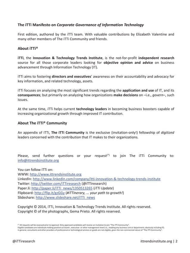 The iTTi Manifesto | PDF