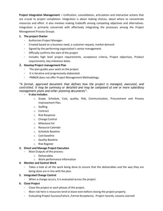 PMP Exam Prep-ITTOs and KP | PDF | Business | Business and Finance