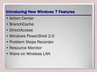 IT109 Microsoft Windows 7 Operating Systems Unit 03 lesson 01 | PPT