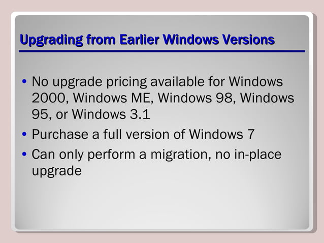 IT109 Microsoft Windows 7 Operating Systems Unit 03 lesson 01 | PPT