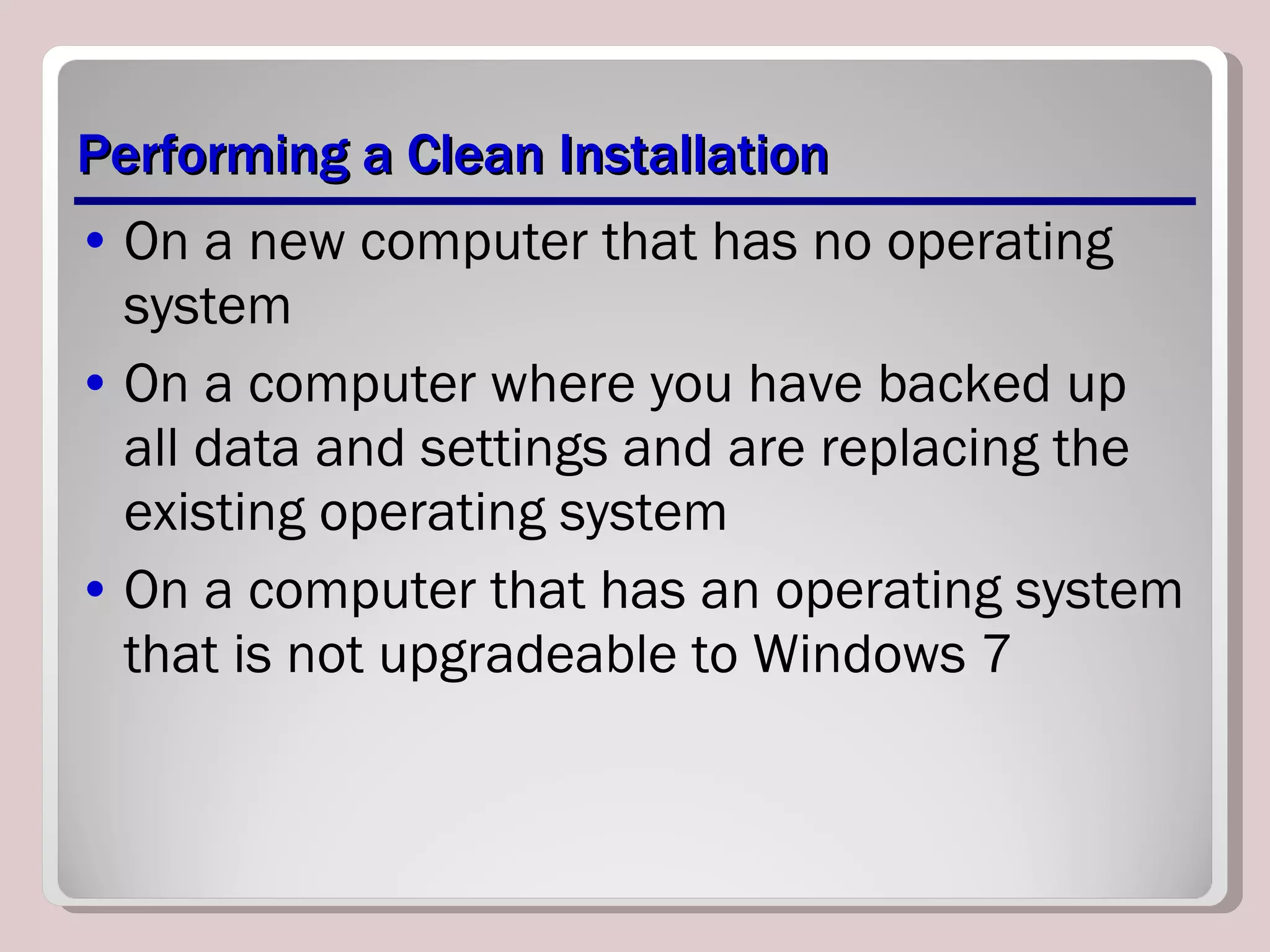 IT109 Microsoft Windows 7 Operating Systems Unit 03 lesson 02 | PPT