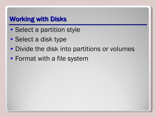 IT109 Microsoft Windows 7 Operating Systems Unit 04 lesson 04 | PPT