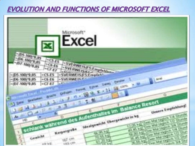 VERSIONS AND FUNCTIONS OF MS EXCEL