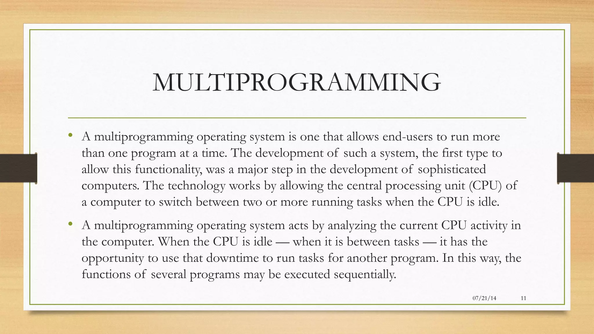 ITT project ON types of operating system | PPT