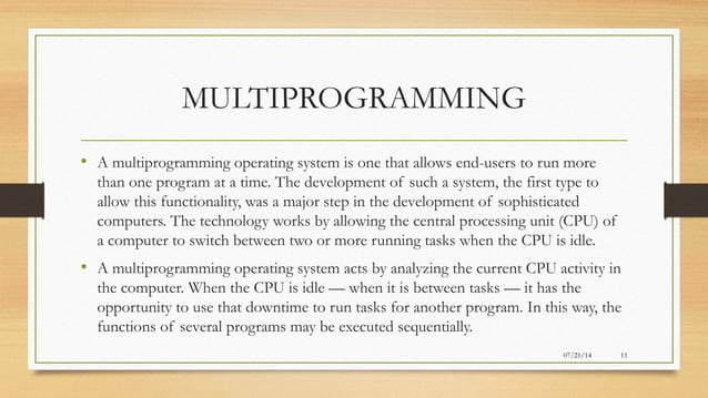 ITT project ON types of operating system | PPT | Operating Systems ...