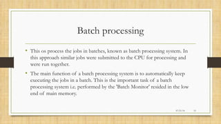 ITT project ON types of operating system | PPT