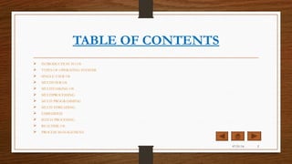 ITT project ON types of operating system | PPT