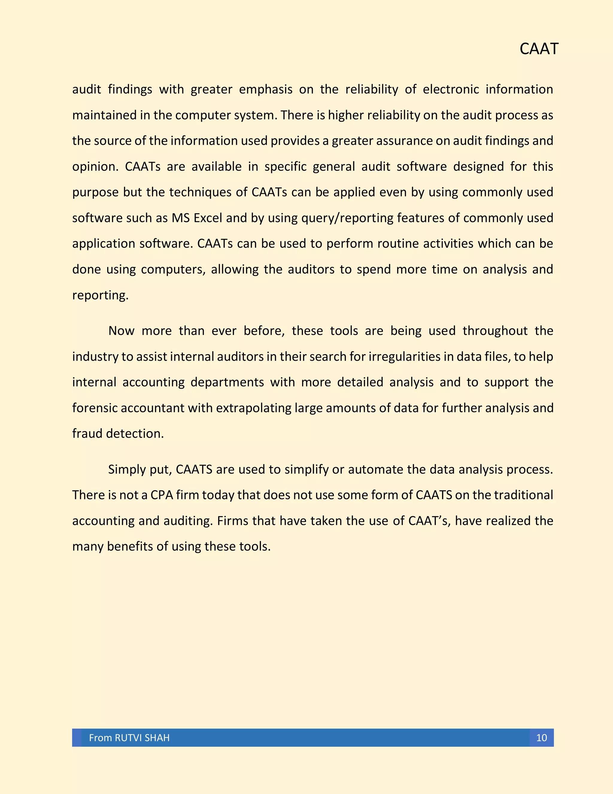 Note on ‘Mapping’ CAAT Audit technique with 3 practical examples | PDF