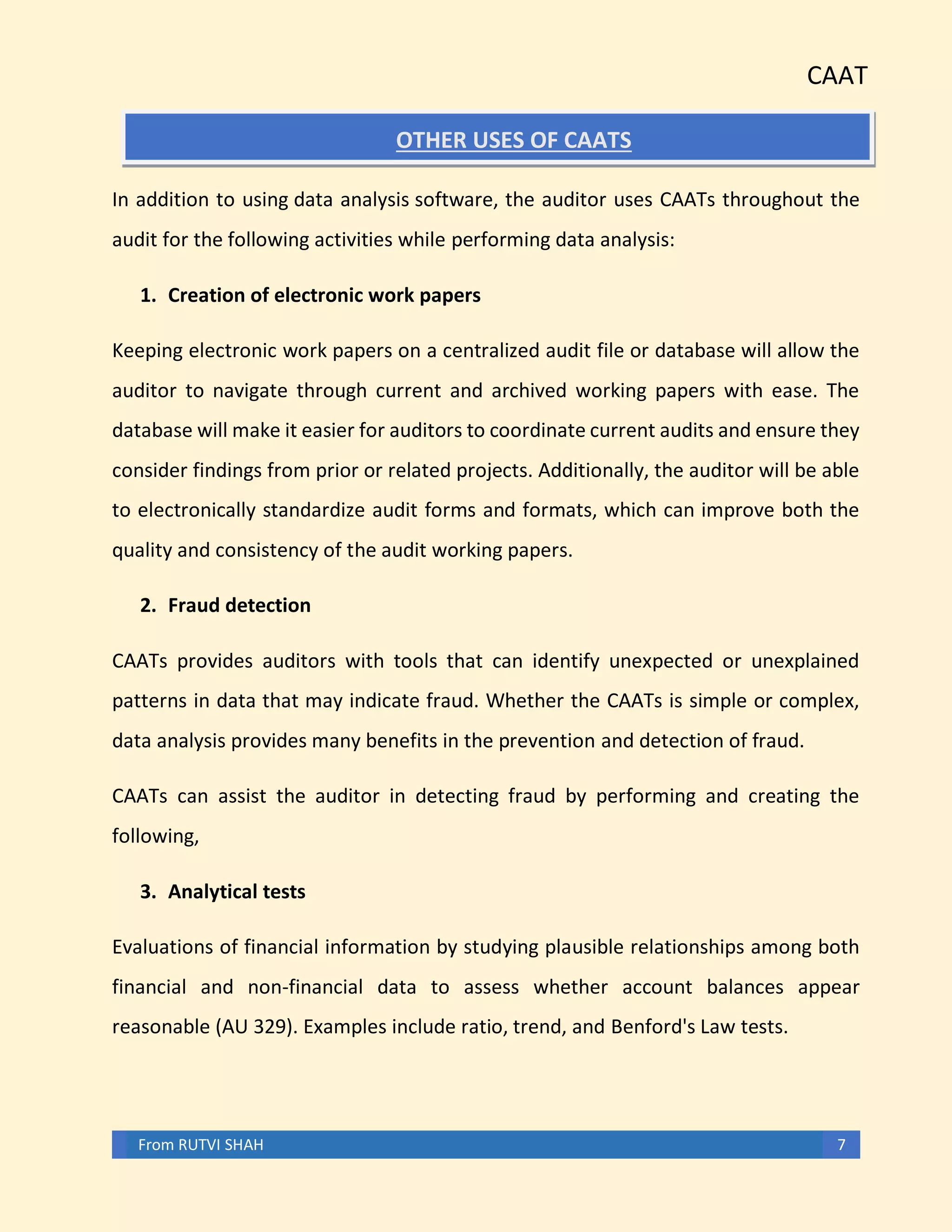 Note on ‘Mapping’ CAAT Audit technique with 3 practical examples | PDF