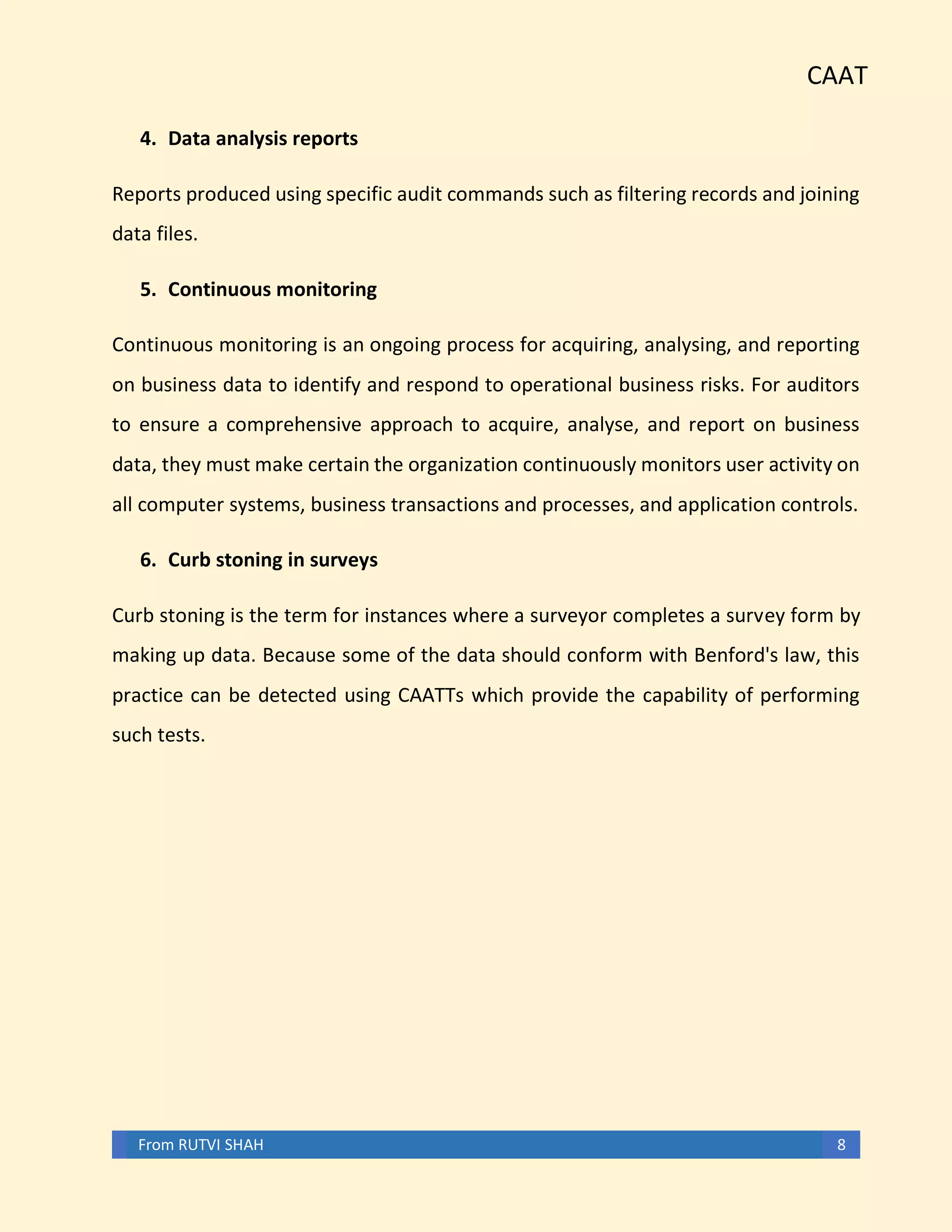 Note on ‘Mapping’ CAAT Audit technique with 3 practical examples | PDF