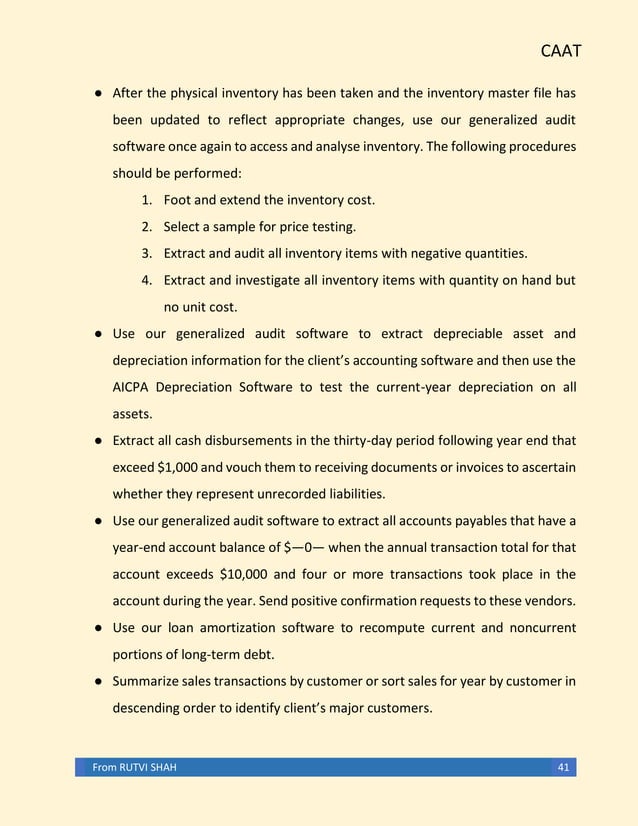 Note on ‘Mapping’ CAAT Audit technique with 3 practical examples | PDF