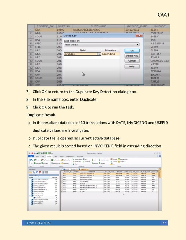 Note on ‘Mapping’ CAAT Audit technique with 3 practical examples | PDF