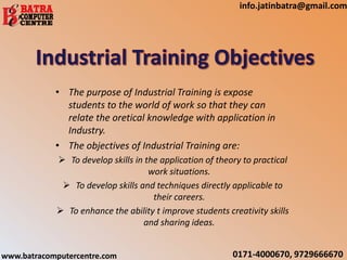 Presentation On Industrial Training | PPT