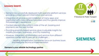 Mobility Platforms: Lessons learnt from integrating mobility services ...