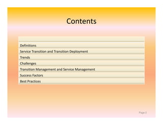 It transition management an operational perspective | PDF