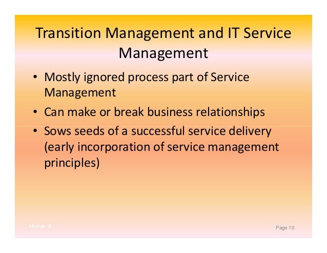 It transition management an operational perspective