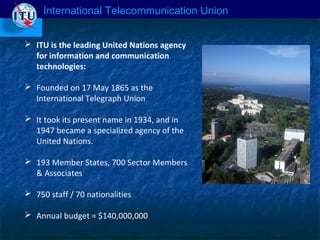 Telecommunication law for Telecommunication Union 01924122222 | PPT