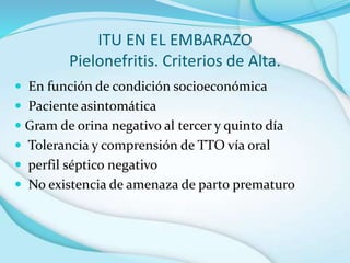 ITU en el embarazo definición y desarrollo | PPTX