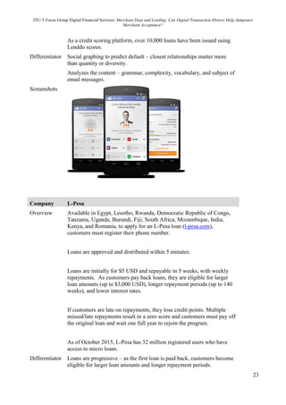 Merchant Data and Lending | PDF