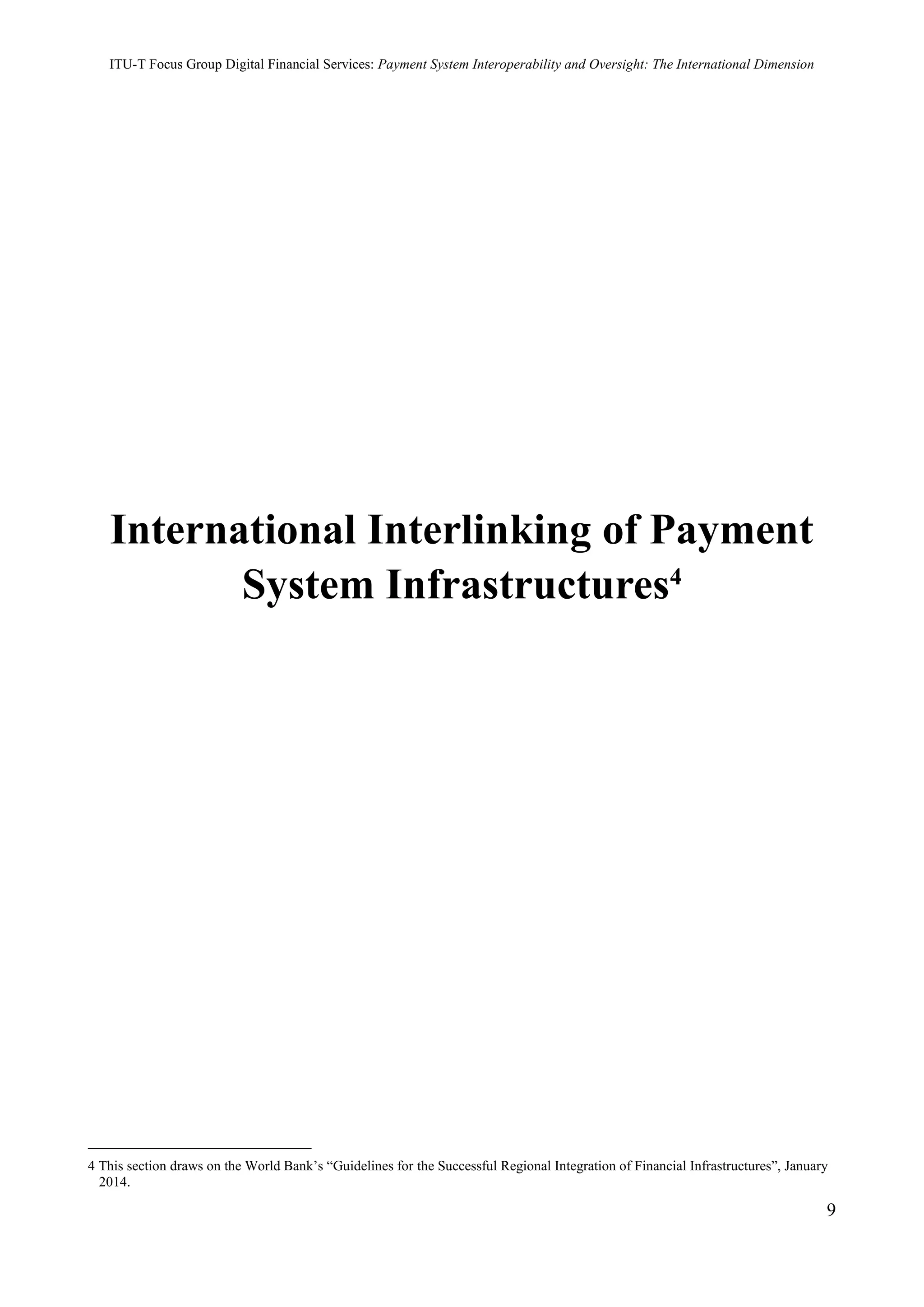 Payment System Interoperability and Oversight: The International ...