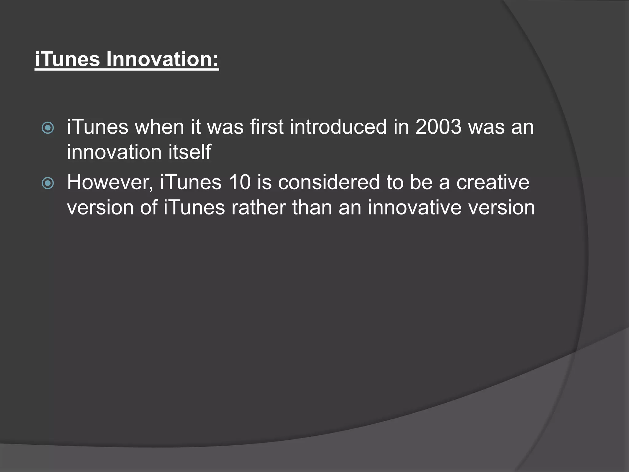 iTunes Case Study | PPTX